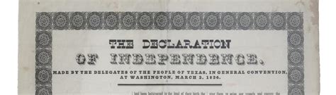 Texas Declaration Of Independence Bullock Texas State History Museum