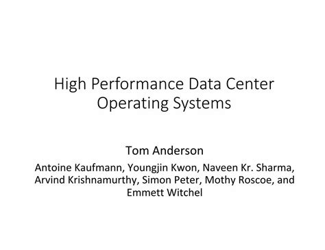 Pdf High Performance Data Center Operating Systems Dokumen Tips