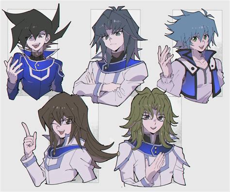 Manjoume Jun Johan Andersen Marufuji Ryou Tenjouin Fubuki And Fujiwara Yuusuke Yu Gi Oh