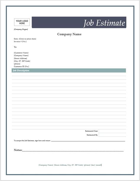 17 Best Estimate Template Images Estimate Template Estimate Work Quotes