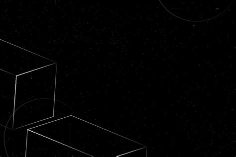 Free Vector 3d White Outline Cuboid On A Black Background Vector