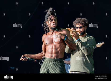 Nigerian Artist Obongjayar Real Name Steven Umoh Play The Mountain Stage At Green Man Festival