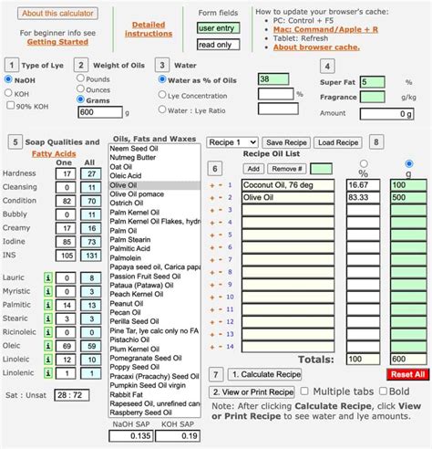 Soap Making Recipe Lye Calculator Besto Blog