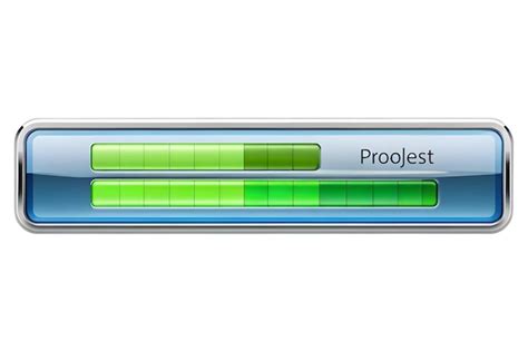 3d Glossy Progress Bar Interface Tracking Project Completion Concept
