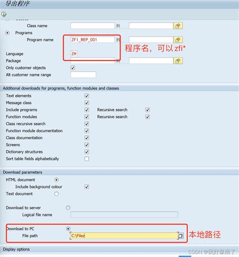 Sap 代码导出程序【操作说明、程序代码仅作参考，不保证一定可以运行】sap程序代码导出 Csdn博客
