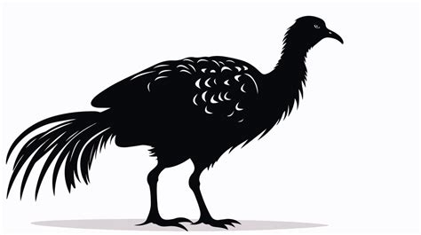 Elegante Silhueta De Megapode Em Fundo Branco Vetor Premium Gerado Com Ia