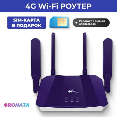 Роутер CPE R8B с четырьмя антеннами + СИМ КАРТА по России в Подарок ...