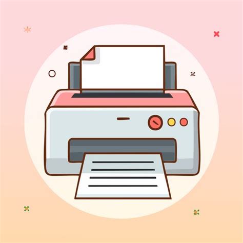 Pink Office Printer Icon Royalty Free Vector Vectorstock