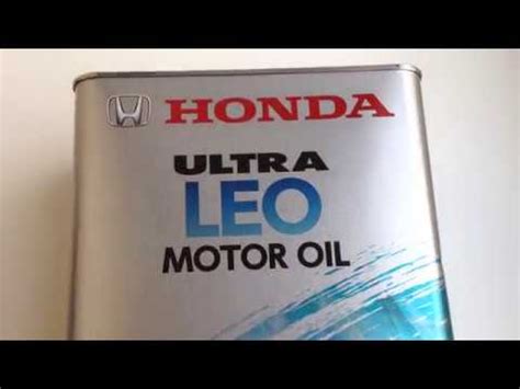 Масло Honda Ultra Leo 0W20 - YouTube