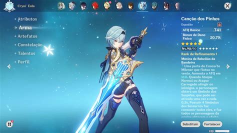 Conta Genshin Impact Ar55 Vários Personagens E Armas T5 Dfg