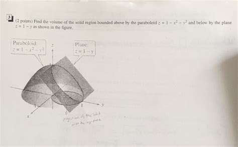 Solved Find The Volume Of The Solid Region Bounded By The