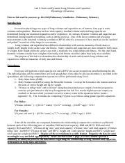 Lab 8 Static And Dynamic Lung Volumes And Capacities 1 Docx Lab 8 Static And Dynamic Lung