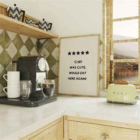 Cute Chef Kitchen Poster Funny Cooking Quote Wall Art Stretched Canvas