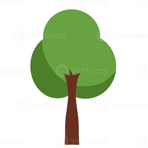 Tree Icon In Flat Style PNG