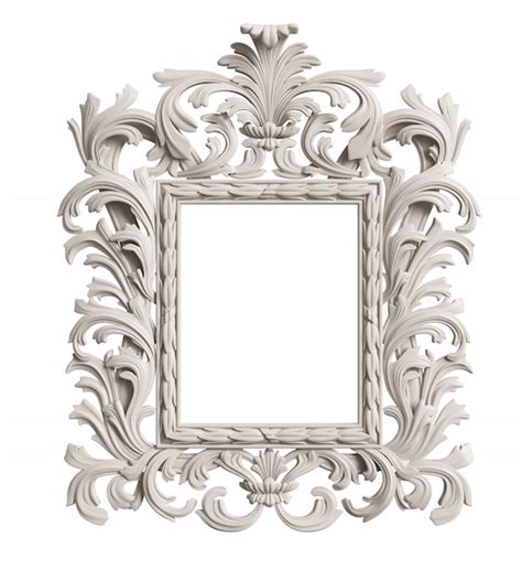 Premium Photo Classic Mirror Frame 3d Rendering