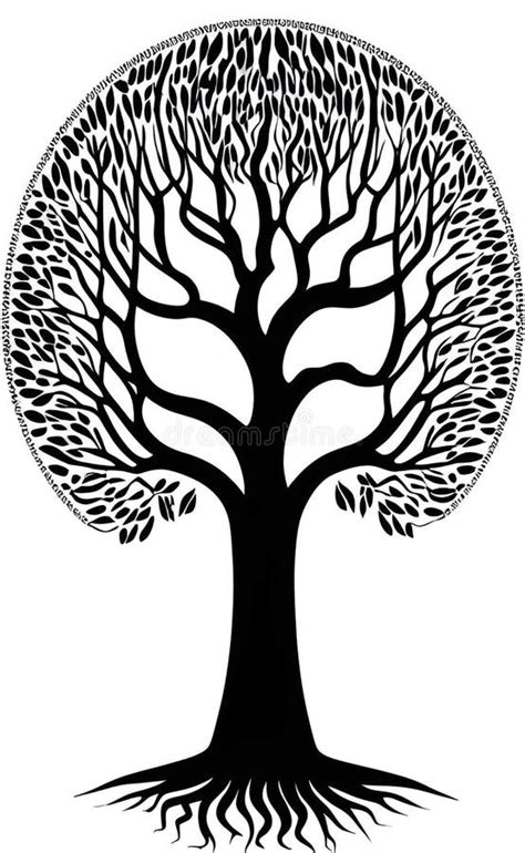 Silhouette Of Tree And Roots Stock Illustration Illustration Of Graphic Forest
