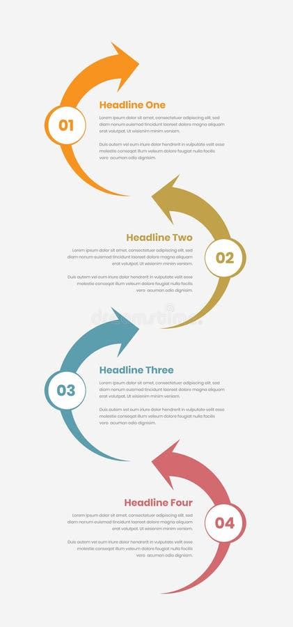 Infographic Vertical Business Timeline Or Steps Text Presentation