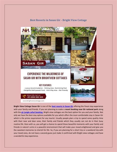 Ppt Best Resorts In Sasan Gir Powerpoint Presentation Free Download Id 12164744