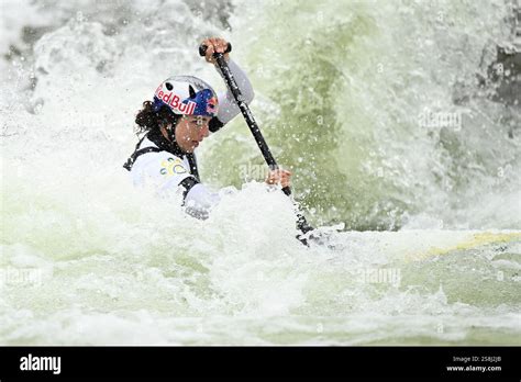 Olympic Gold Medalist Jessica Fox During A Canoe Slalom Training Paddle