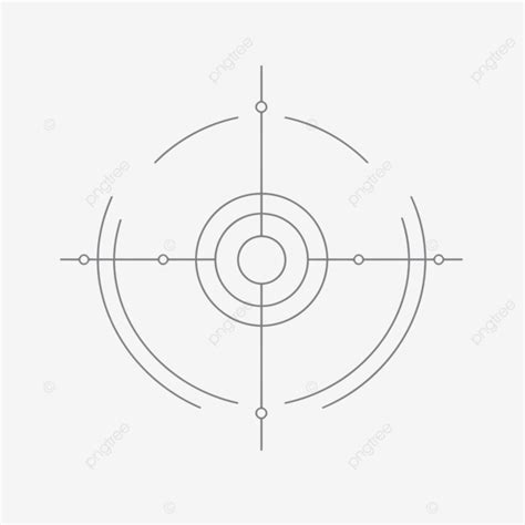 Drawn Target With Lines And Dots Vector Lineal Icon Eyecatching Bold Line Png And Vector With