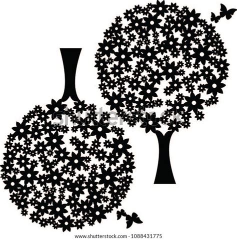 Tree Design Laser Cutting Stock Vector Royalty Free Shutterstock
