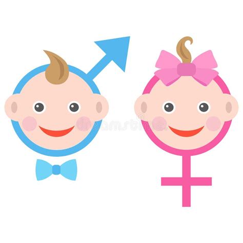 Illustrazione Di Un Simbolo Rosa E Blu Di Un Ragazzo E Di Una Ragazza