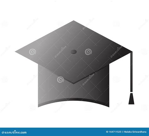 Icono Del Logotipo De Sombrero Graduado Ilustración Del Vector