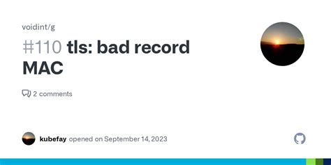 Tls Bad Record Mac · Issue 110 · Voidintg · Github