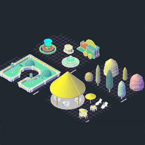 Autocad D Blocks For Landscape Park And Playground Design Architecture For Design