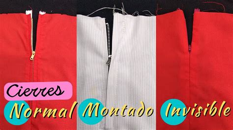 3 Formas De Pegar Cierre Como Coser Cierre Invisible Montado Y Normal