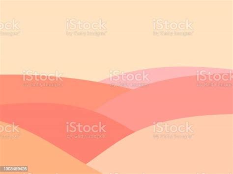 미니멀 한 스타일의 모래 언덕사막 풍경 플랫 디자인 인쇄물 포스터 및 인테리어 디자인을 위한 보호 장식 미드 센추리 모던 장식