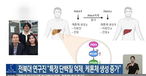 전북대 연구진 특정 단백질 억제 케톤체 생성 증가”
