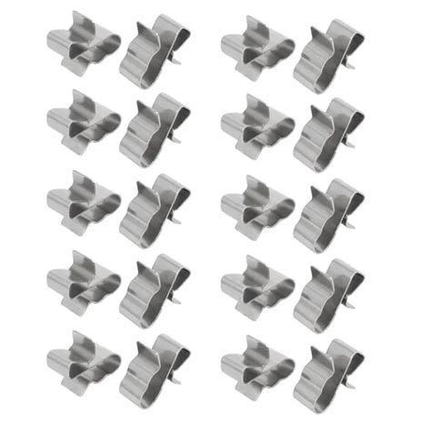 Solar Photovoltaic Parts Stainless Steel Cable Clip Clamp Silver Tone Pcs Picclick Uk
