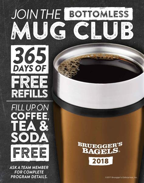 Join The 2018 Bottomless Mug Club Brueggers Bagels