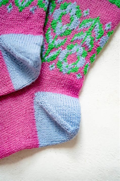Psychedelic Posies Socks I Like Knitting