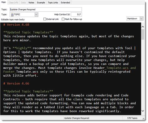 the main editor window west wind html help builder