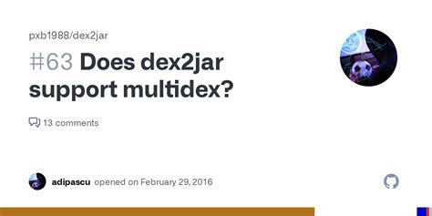 Does Dex Jar Support Multidex Issue Pxb Dex Jar Github
