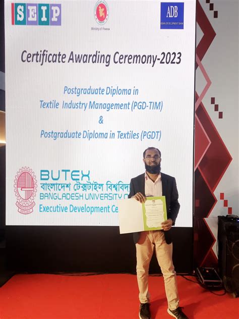 Mosharaf Hossain On Linkedin Received Pgd In Textiles Certificate 17 Comments