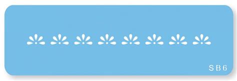 Half Daisy Border Stencil Sugar And Ice