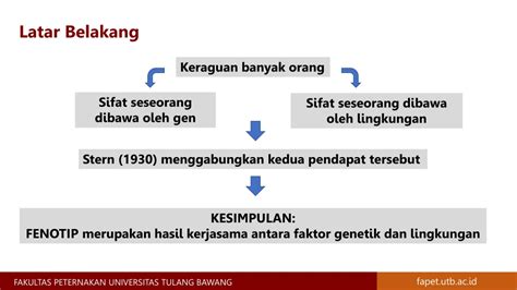 Ppt Pengertian Genotip Fenotip Dan Parameter Genetik Ternak