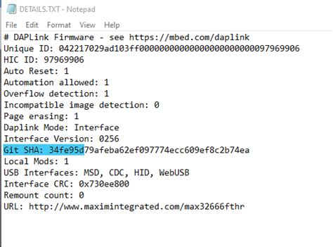 Firmware For The MAX32666HSP3 Does Not Match The Details SHA On The Table Issue 6