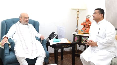 Amit Shah Suvendu Adhikari দিল্লিতে শাহ শুভেন্দু বৈঠক ৪৫ মিনিটের