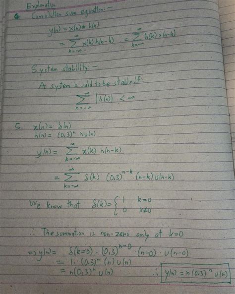 [solved] find the output y n for each system using the convolution sum