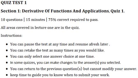 Derivative Of Functions And Applications Quiz 1 Mazananews