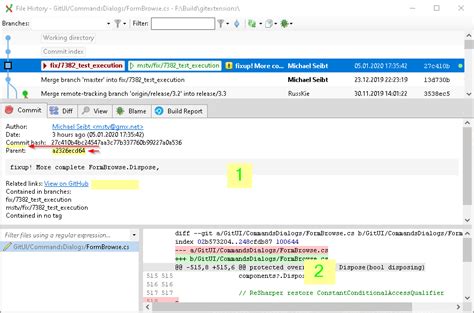 Redesign Of Formfilehistory · Issue 7598 · Gitextensionsgitextensions