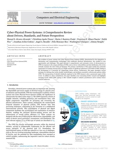 pdf cyber physical power systems a comprehensive review about