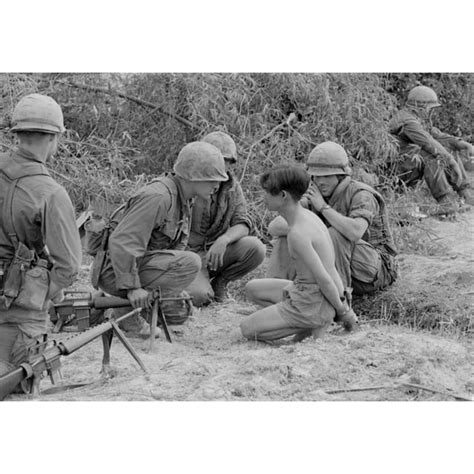 Viet Cong Prisoner Of War Us Marines Interrogate A Prison During A
