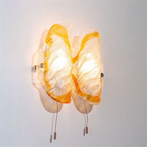 Fischer Leuchten Murano Glass Wall Lamp Germany 1970s 274077