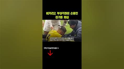 비카리오 부상걱정한 손흥민 경기중 화내 베르너 Youtube