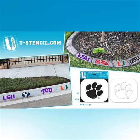 U Stencil University Of Utah U Curbee Stencil At
